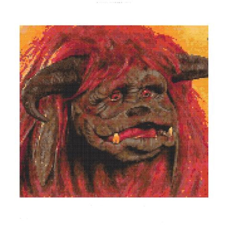 Ludo From Labyrinth Cross Stitch Pattern - 20550 Stitches, (150 X 137 ...