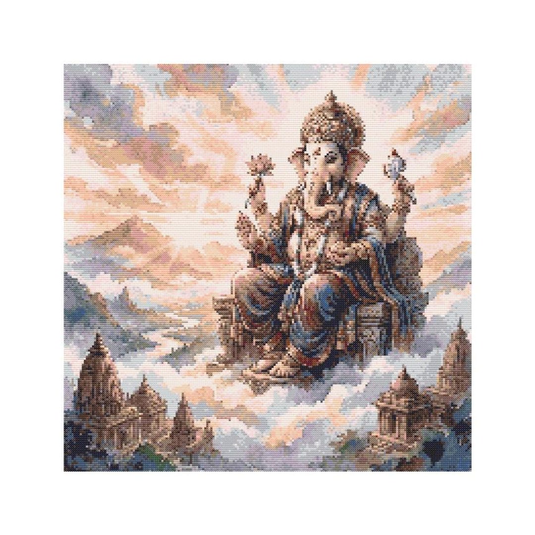 Hindu Ganesh Cross Stitch Pattern - Design Size: 200 X 200 Stitches - Etsy