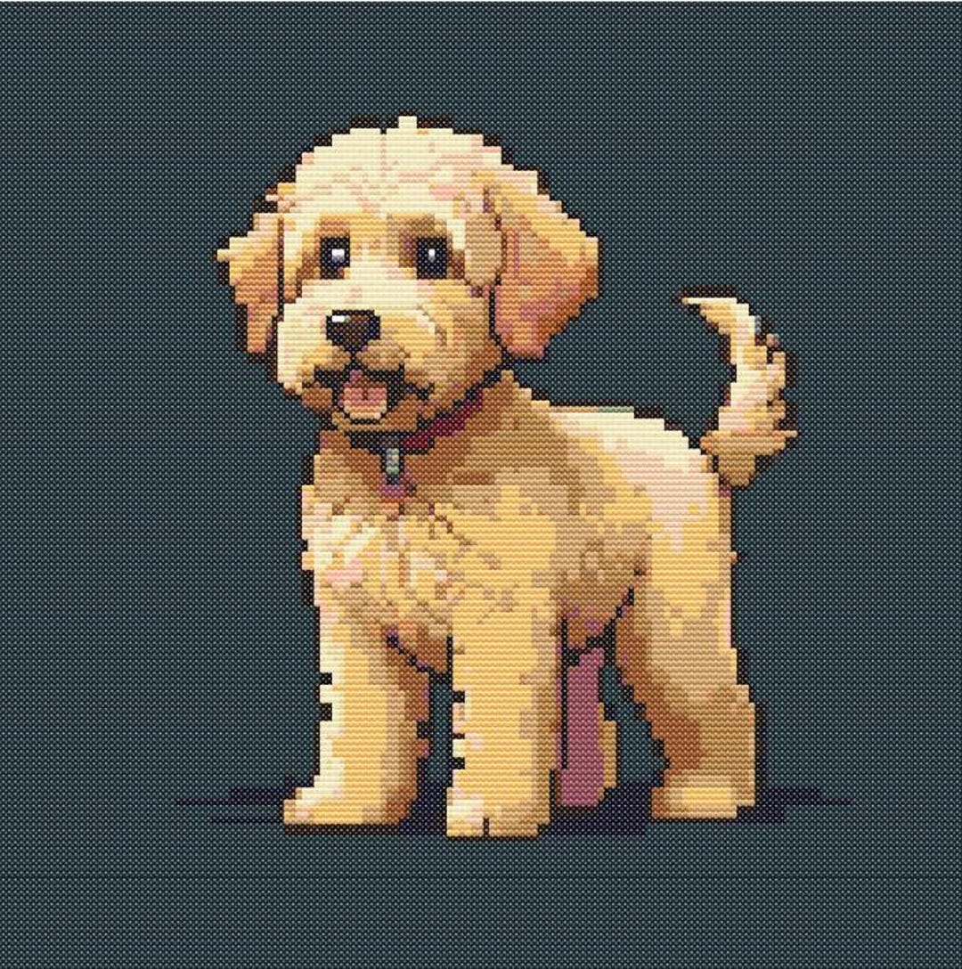 Labradoodle Dog Cross Stitch Pattern - Design Size: 160 X 160 Stitches ...