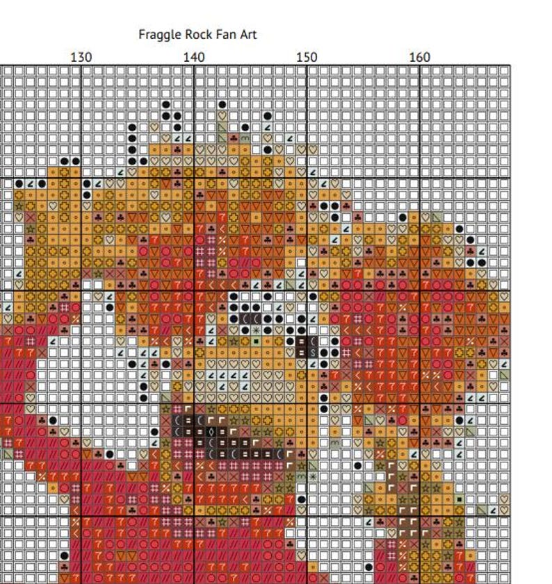 Fraggle Rock Fan Art Cross Stitch Pattern - 14" X 7.25", (200x 100 ...