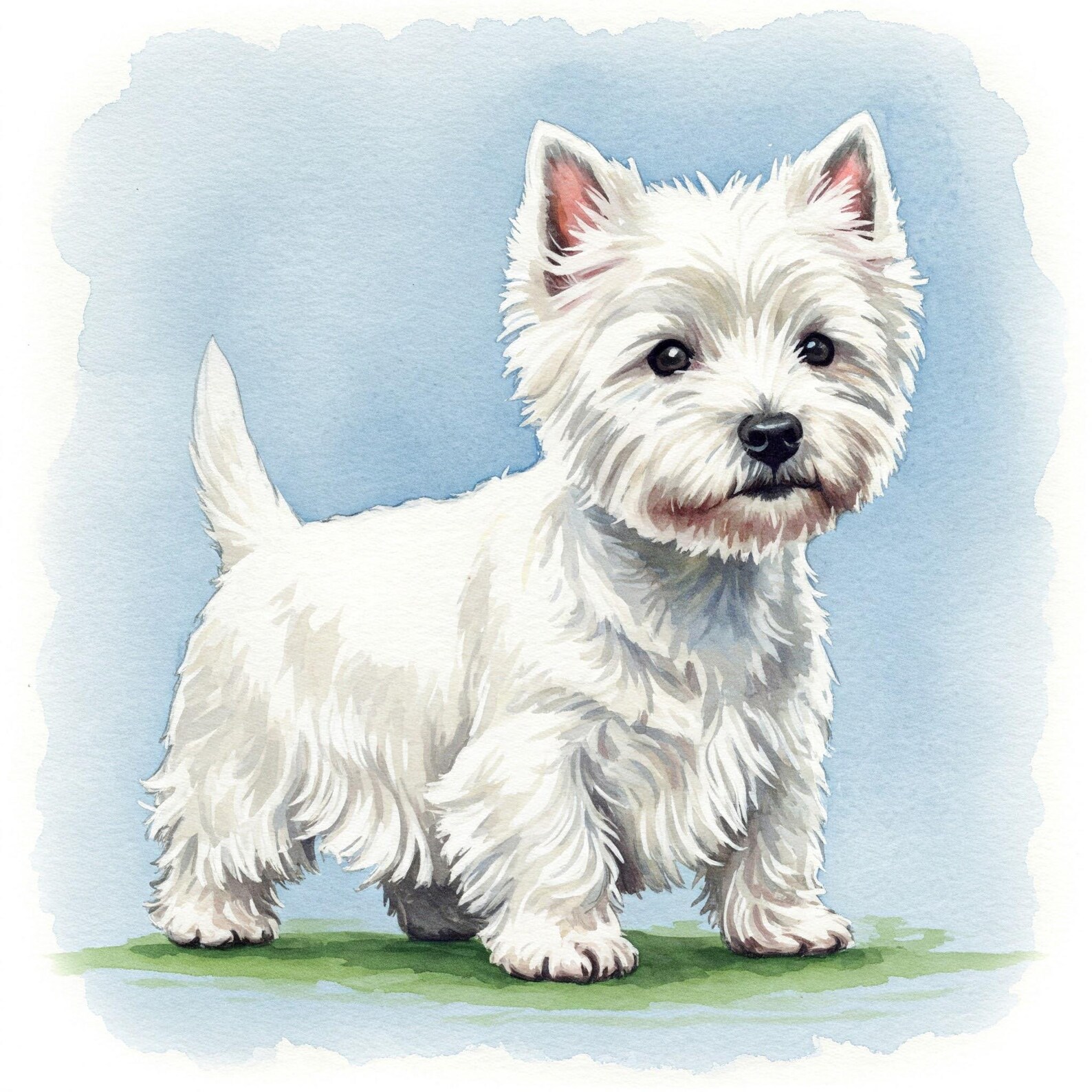 Westie Watercolor Cross Stitch Pattern - Design Size: 200 X 200 ...