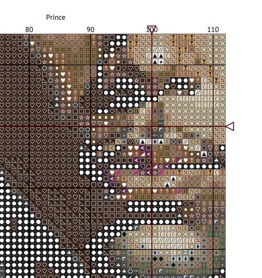 Prince the Artist Fan Art 80s Music Musician Cross Stitch Pattern 200 X ...