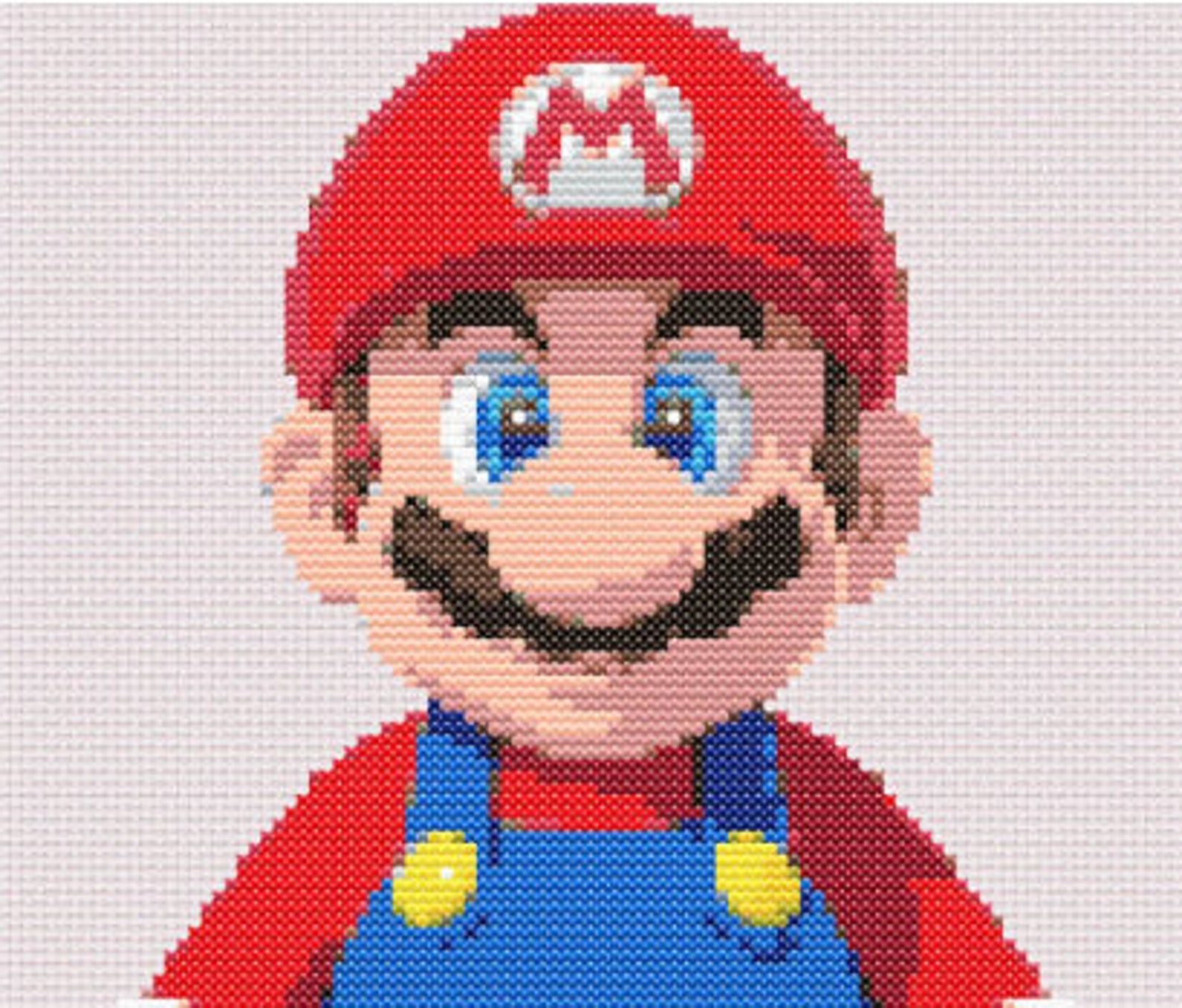 Mario Cross Stitch Pattern Design Size: 100 X 153 Stitches - Etsy