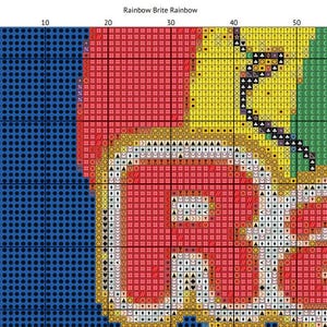 Rainbow Brite Cross Stitch Pattern - 200 X 159 Stitches - Etsy