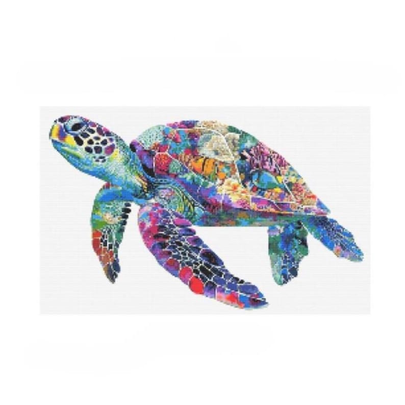 Rainbow Turtle Cross Stitch Pattern - Design Size: 250 X 157 Stitches ...