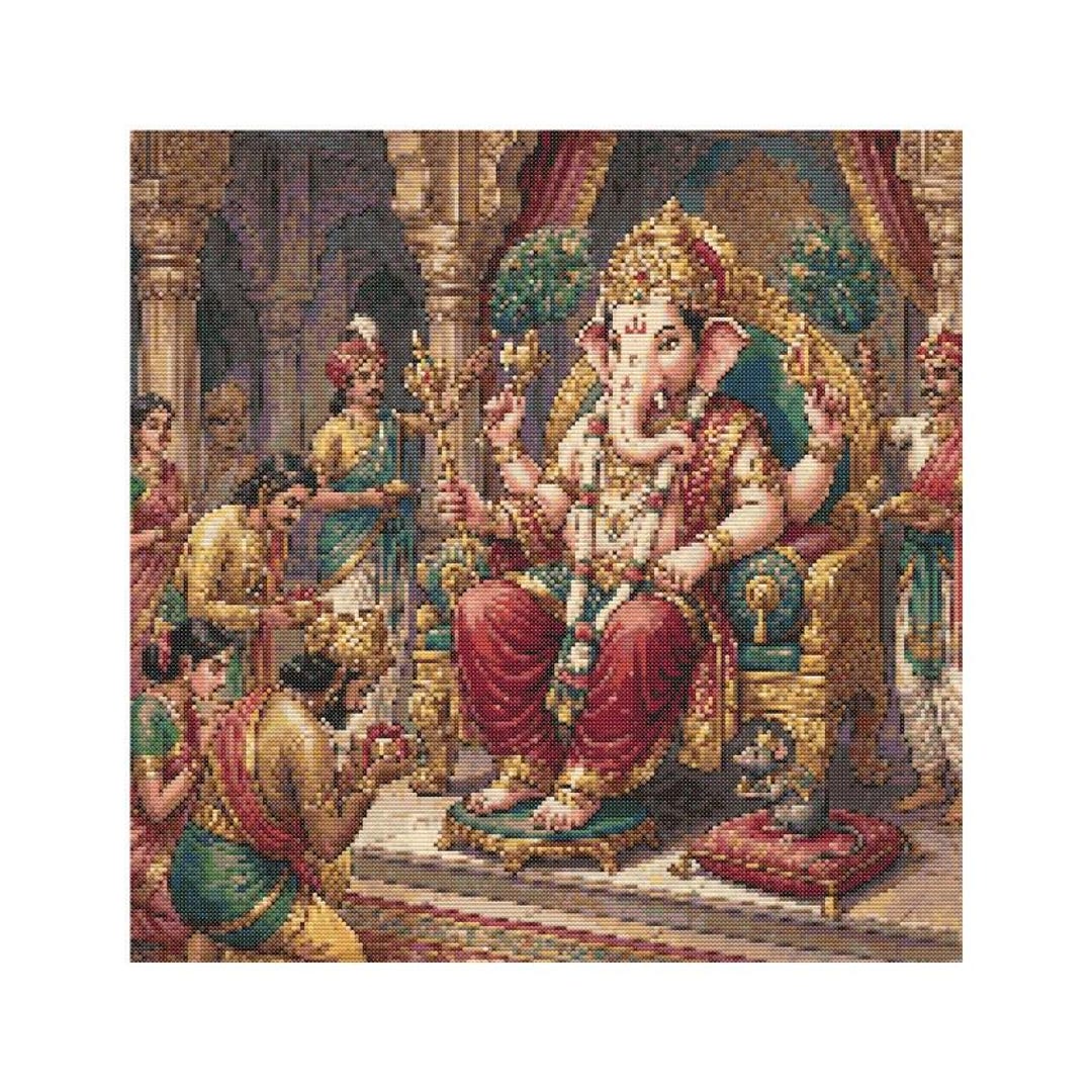 Hindu Ganesh Cross Stitch Pattern - Design Size: 200 X 200 Stitches - Etsy