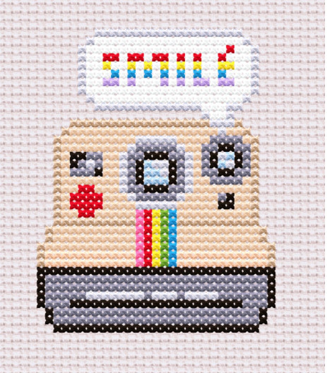 Retro Polaroid Cross Stitch Pattern - Design Size: 40 X 46 Stitches - Etsy
