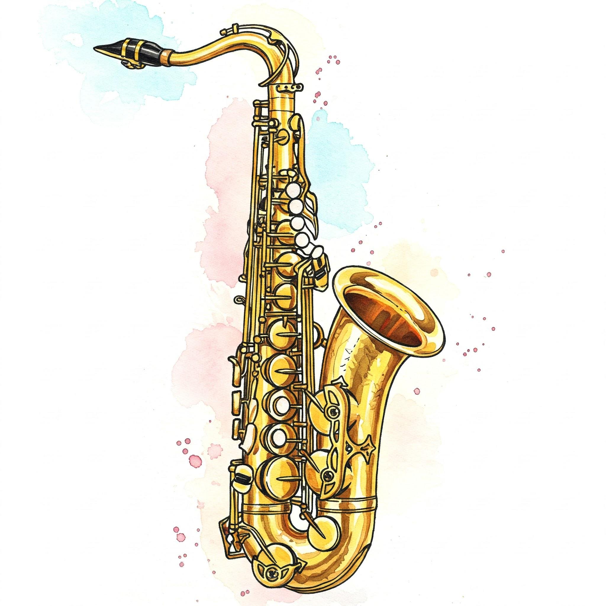 Saxophone Cross Stitch Pattern - Design Size: 200 X 200 Stitches - Etsy
