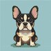 French Bulldog (frenchie) Dog Cross Stitch Pattern - Design Size: 200 X ...