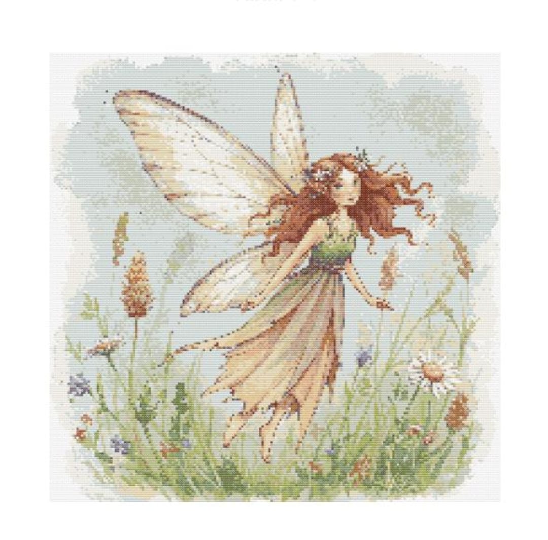 Faerie Watercolor Cross Stitch Pattern - Design Size 200 X 200 Stitches ...