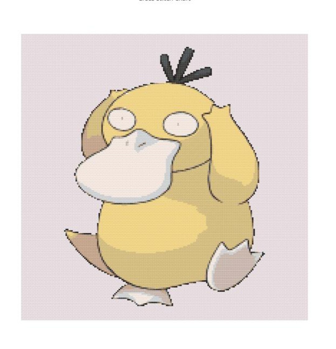 Psyduck Pokemon Stitch Pattern Design Size: 200 X 200 Stitches - Etsy