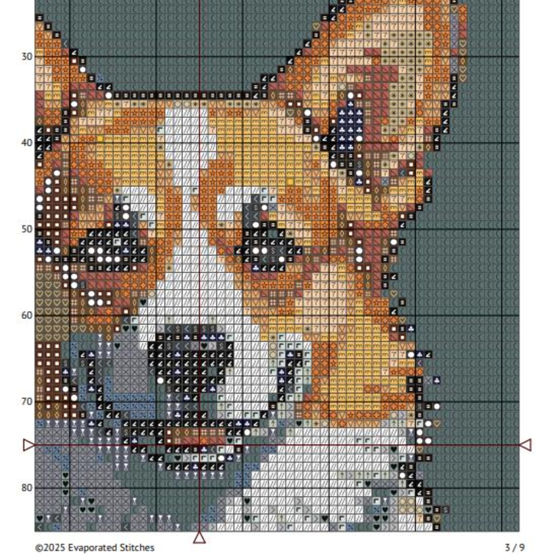 Welsh Corgi Cross Stitch Pattern - Design Size: 150 X 150 Stitches - Etsy
