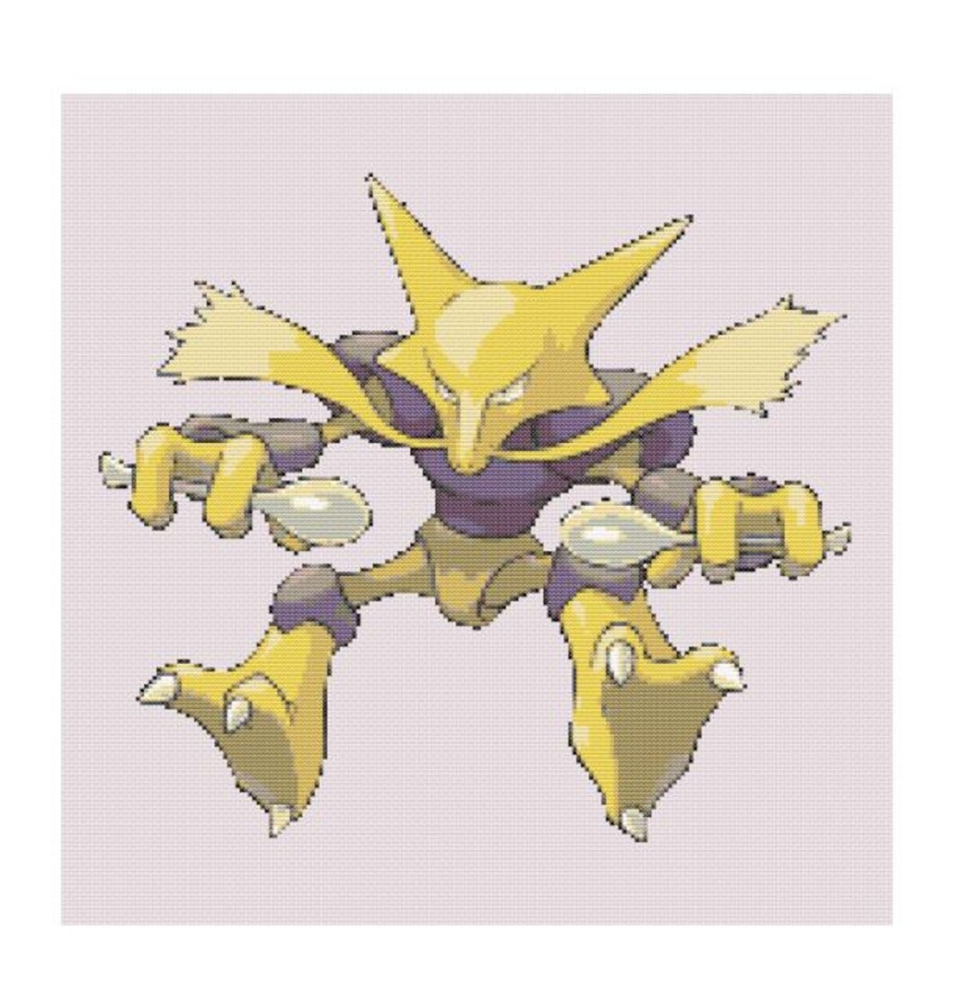 Alakazam Pokemon Stitch Pattern Design Size: 200 X 200 Stitches - Etsy