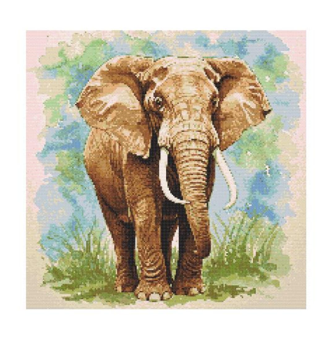Elephant Cross Stitch Pattern - Design Size: 200 X 200 Stitches - Etsy