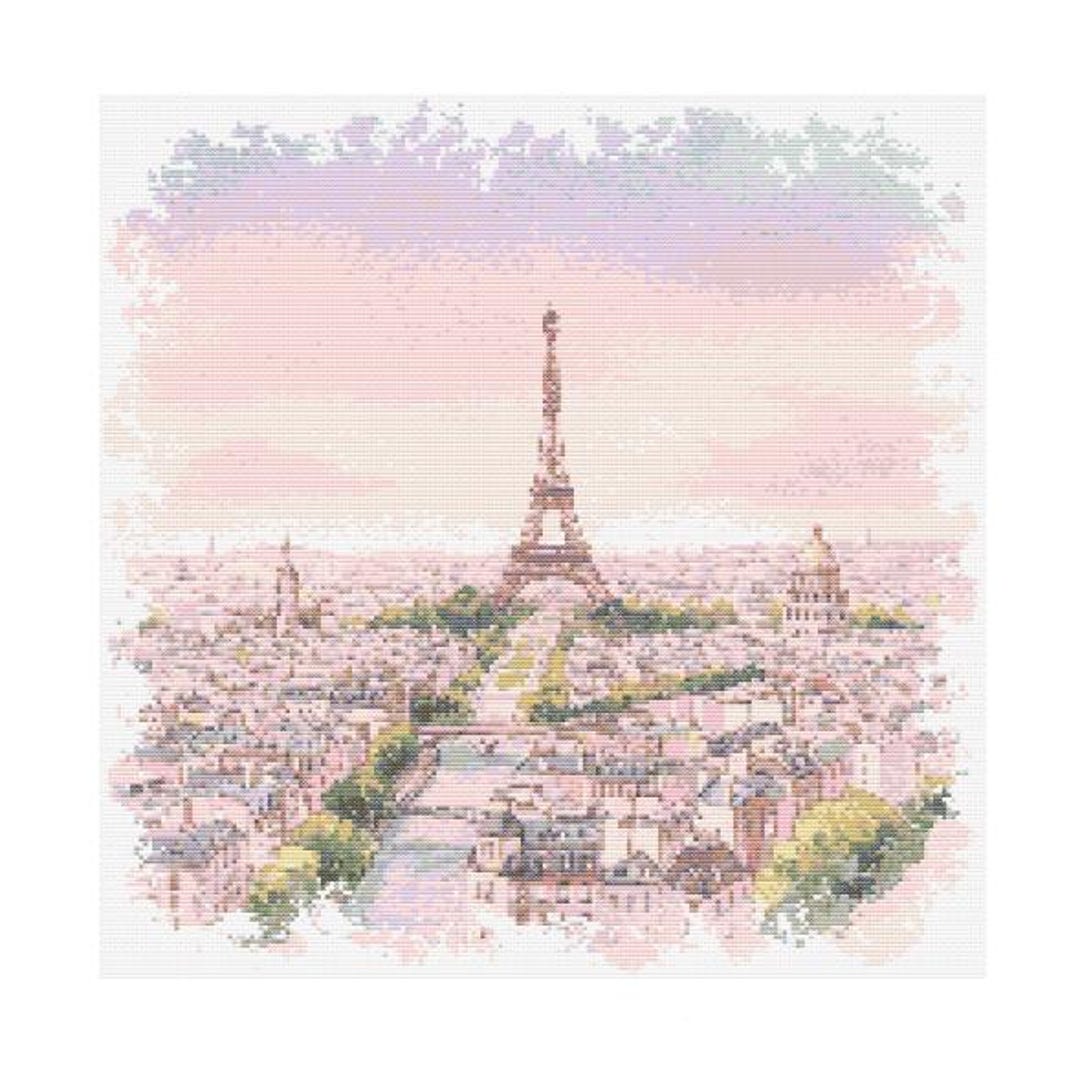 Paris Eiffel Tower Cross Stitch Pattern - 200 X 200 Stitches - Etsy