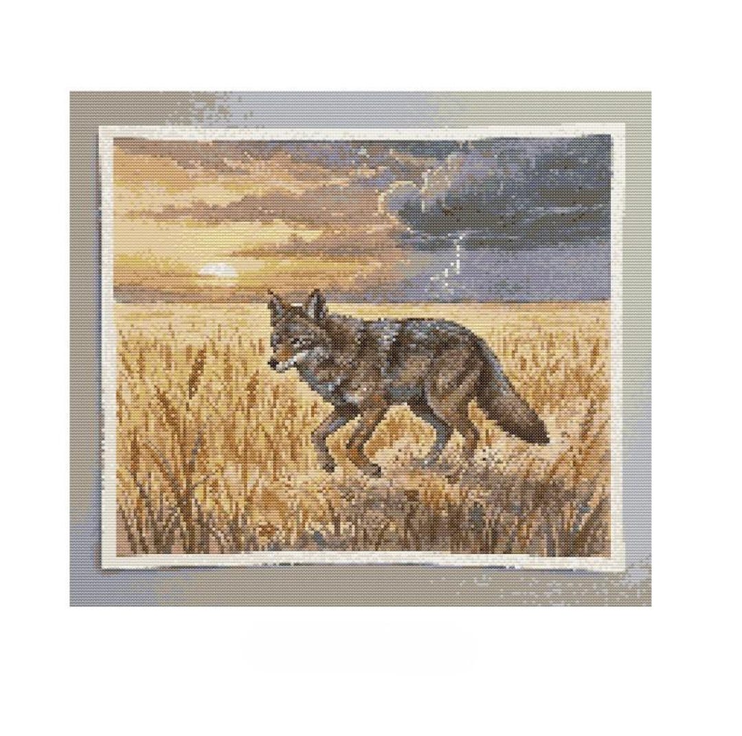 Coyote Cross Stitch Pattern - 200 X 177 Stitches - Etsy