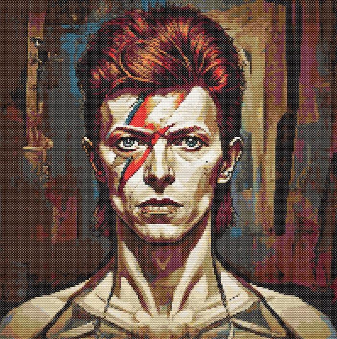 David Bowie Cross Stitch Pattern - Design Size: 200 X 200 Stitches - Etsy