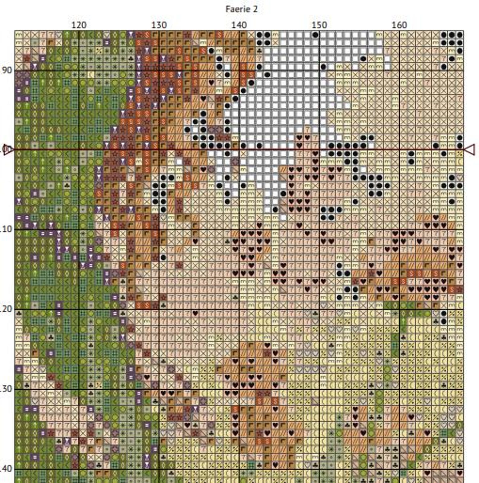 Faerie Watercolor Cross Stitch Pattern - Design Size 200 X 200 Stitches ...