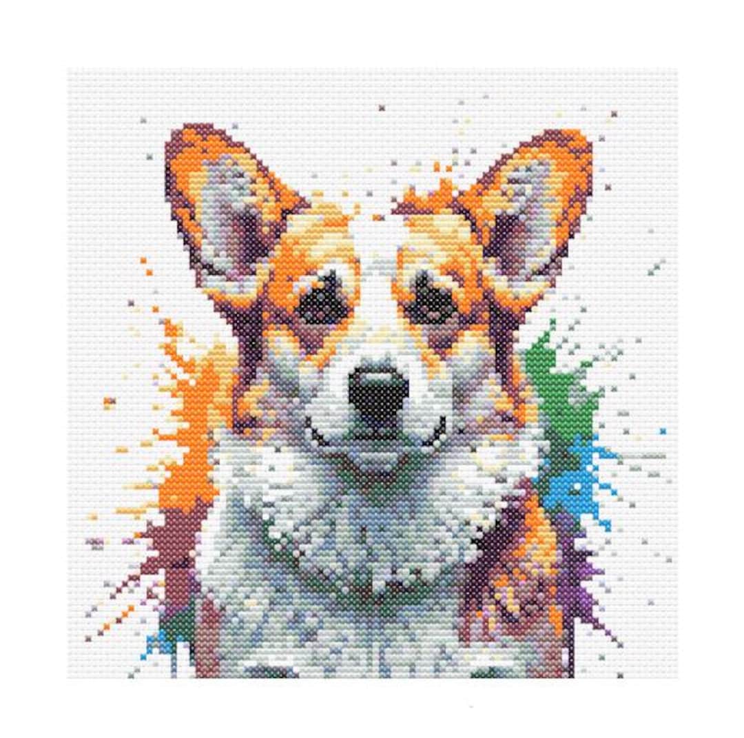 Welsh Corgi Watercolor Cross Stitch Pattern - Design Size: 100 X 100 ...