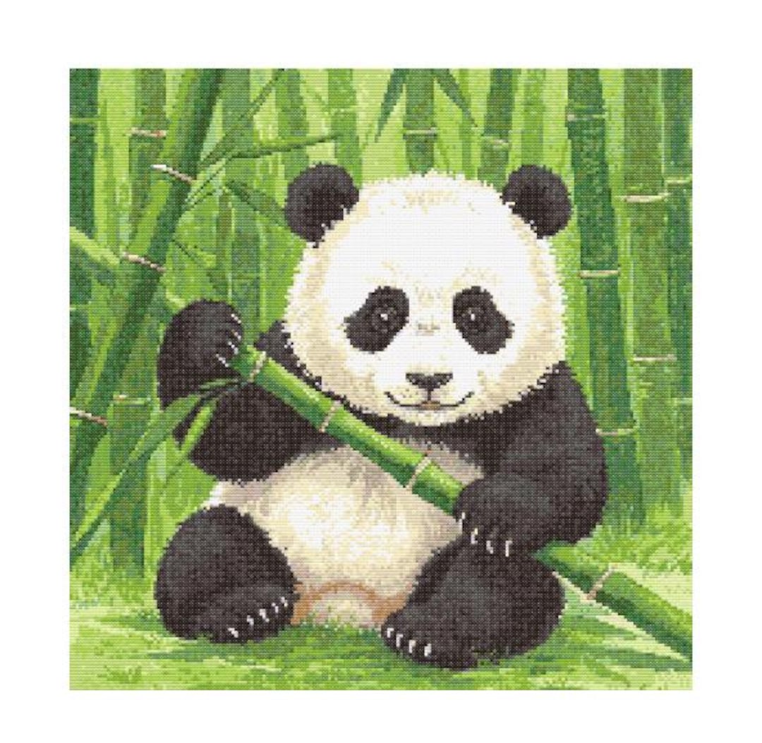 Panda Bear Watercolor Cross Stitch Pattern - Design Size: 200 X 200 ...
