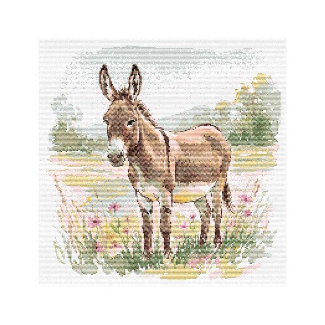 Donkey Watercolor Cross Stitch Pattern - Design Size: 200 X 200 ...