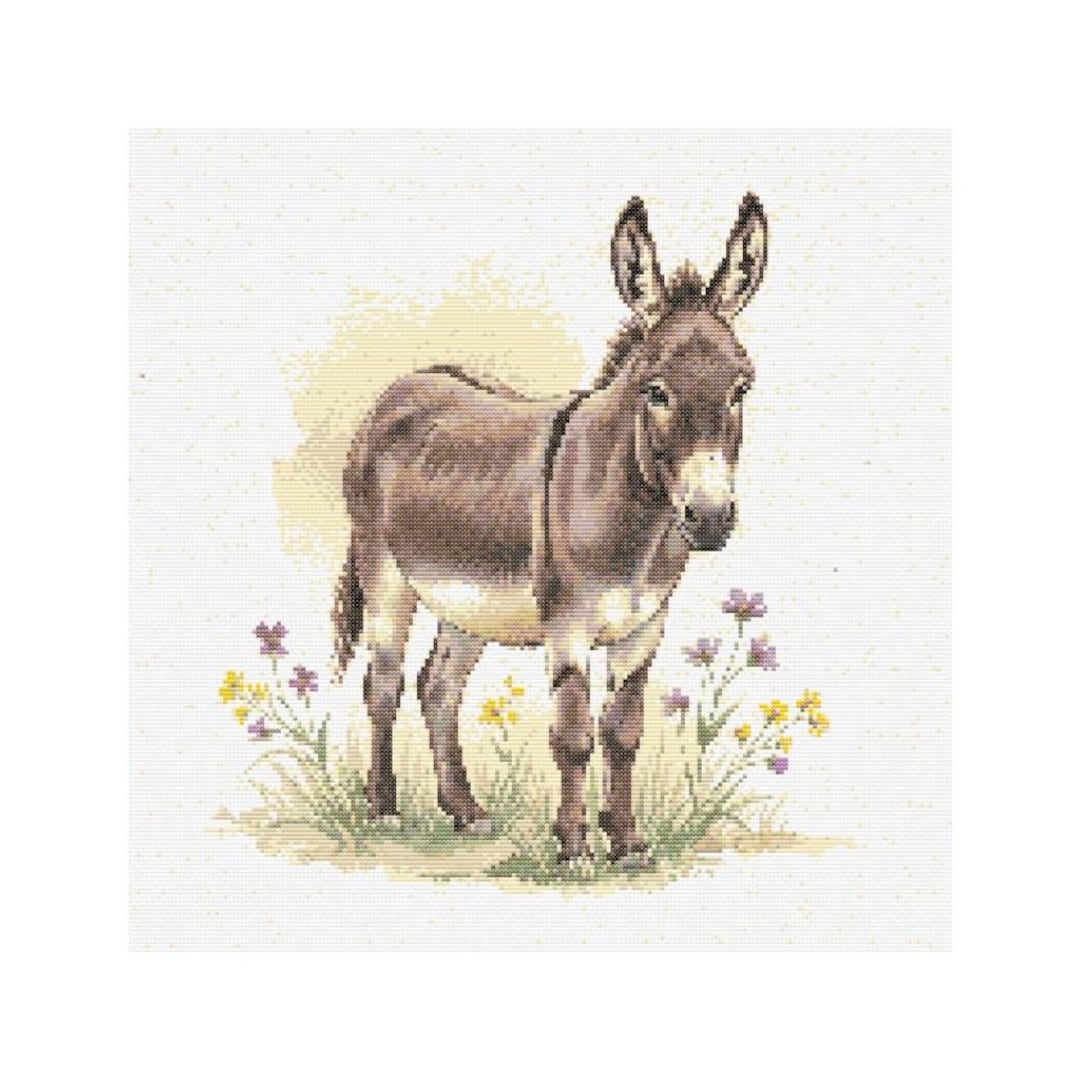 Donkey Watercolor Cross Stitch Pattern - Design Size: 200 X 200 ...