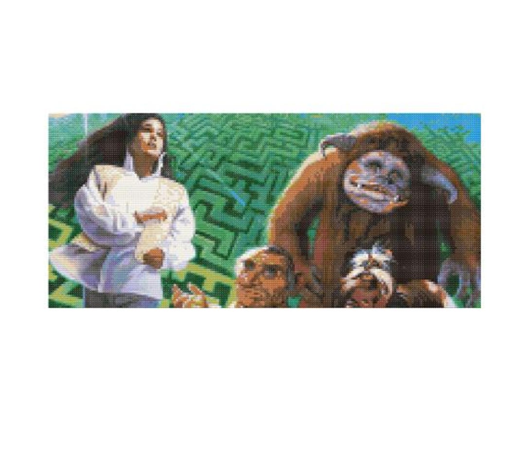Sarah and Ludo, Labyrinth Cross Stitch Pattern - 18000 Stitches, (200 X ...