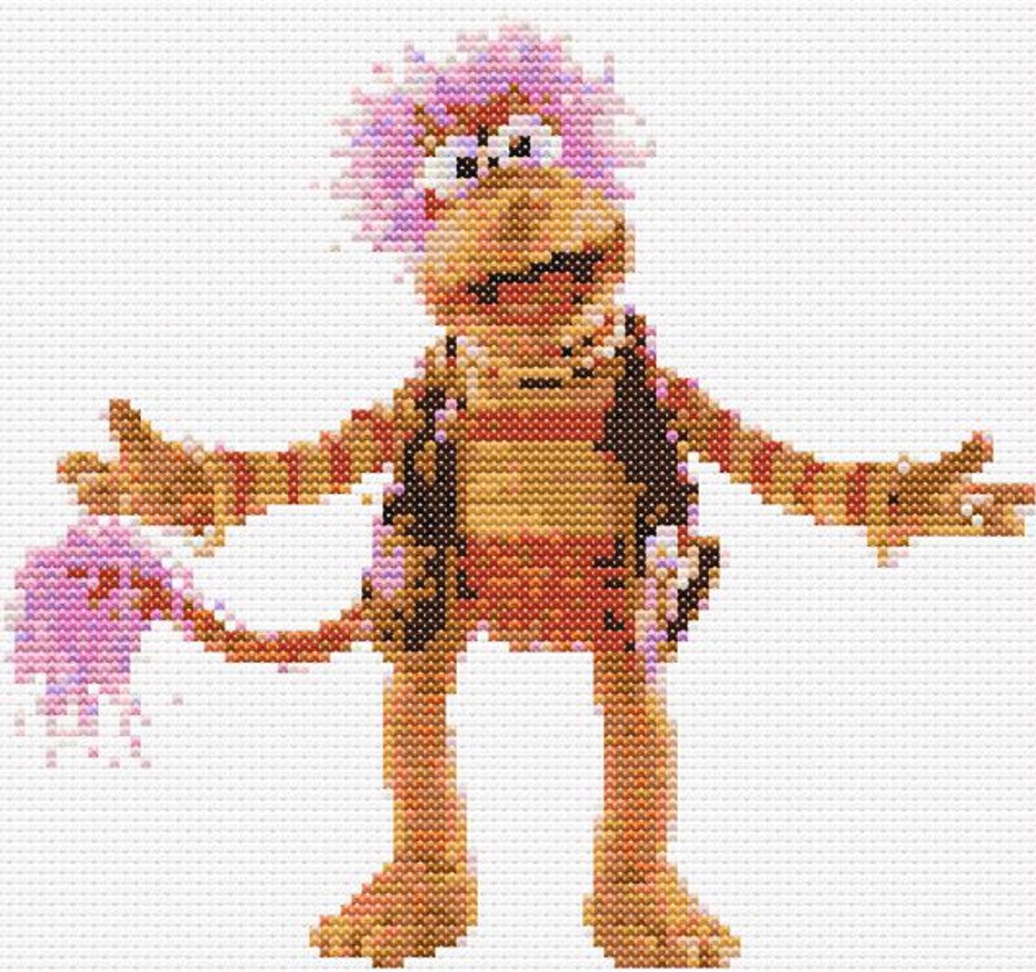 Fraggle Rock "gobo" Cross Stitch Pattern - 7.25" X 6.75", (100 X 94 ...