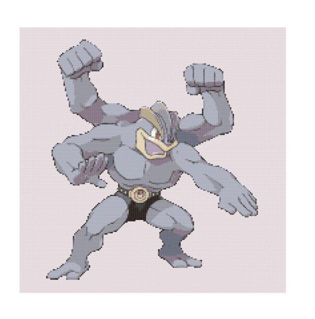 Machamp Pokemon Stitch Pattern Design Size: 200 X 200 Stitches - Etsy