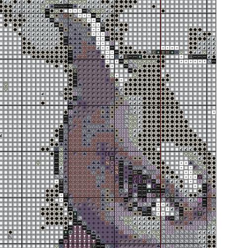 Mewtwo Pokemon Watercolor Stitch Pattern - Design Size: 200 X 200 ...