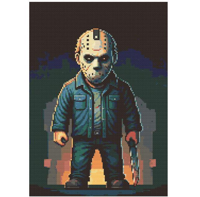 Friday the 13th Jason Voorhees Horror Movie Cross Stitch Pattern Small ...
