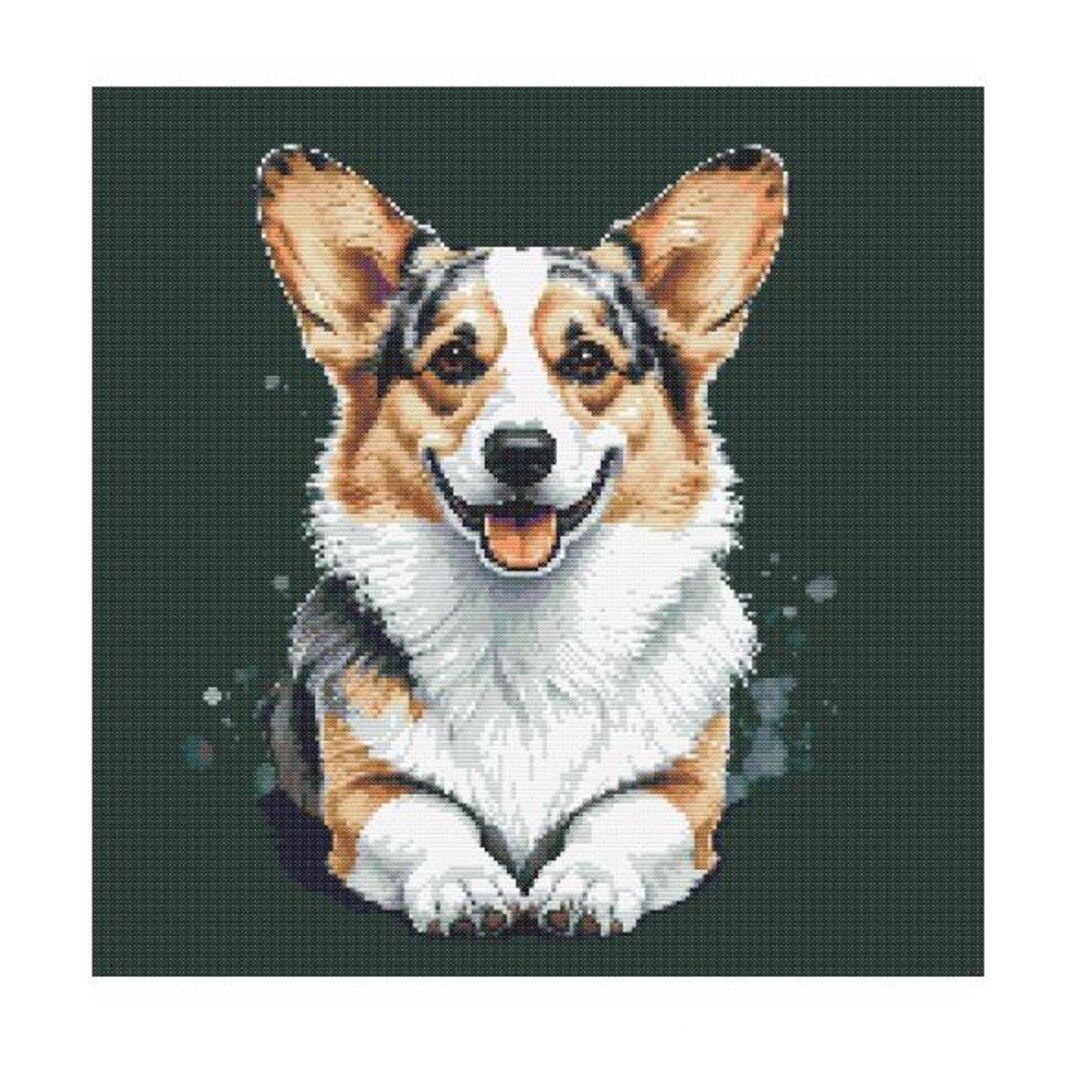 Welsh Corgi Watercolor Cross Stitch Pattern - Design Size: 200 X 200 ...