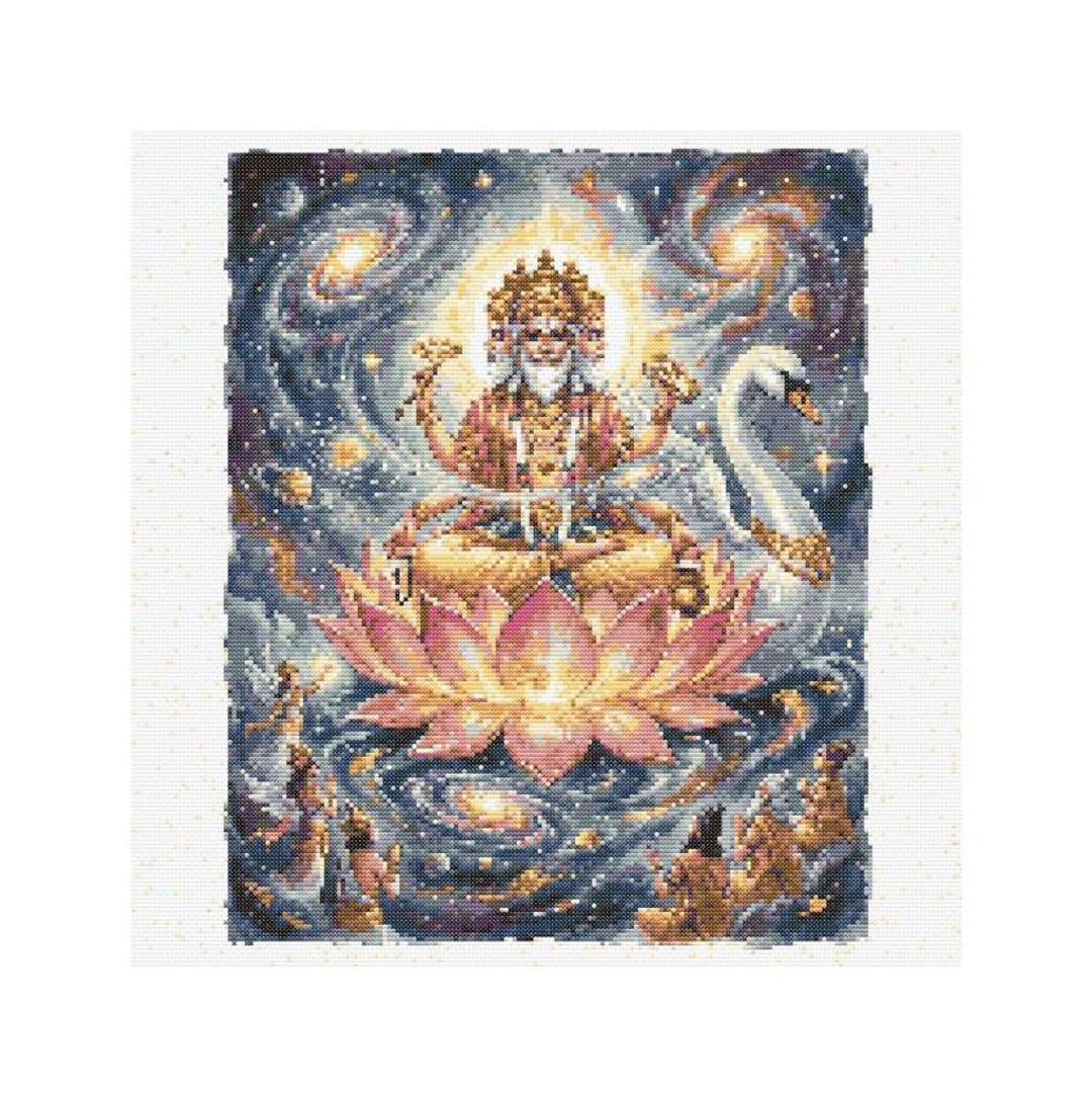 Hindu Brahma Cross Stitch Pattern - Design Size: 200 X 200 Stitches ...