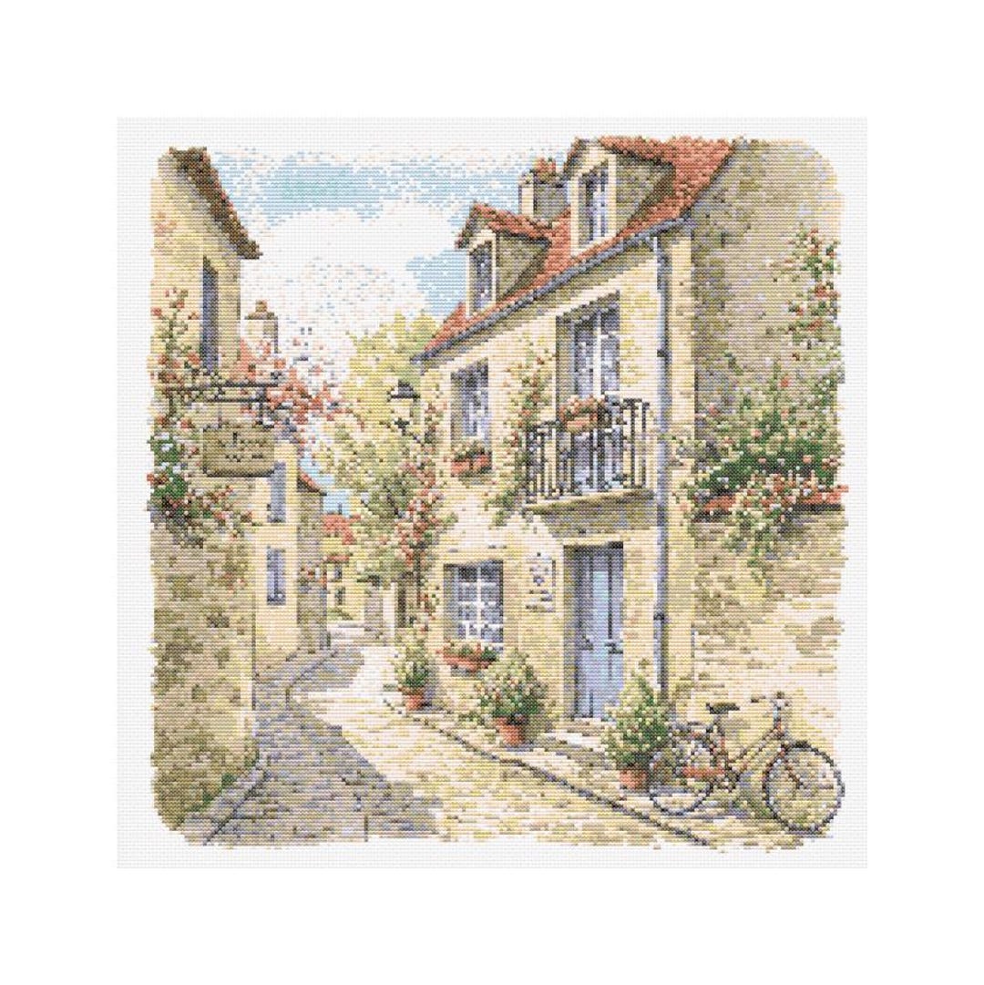 French Cobblestone Street Cross Stitch Pattern - 200 X 200 Stitches - Etsy