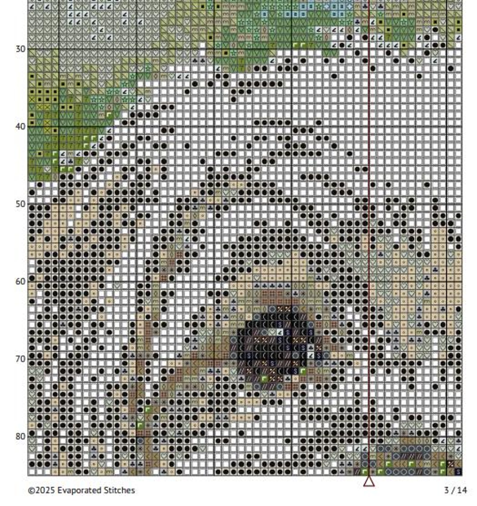 Maltipoo Watercolor Cross Stitch Pattern - Design Size: 200 X 200 ...