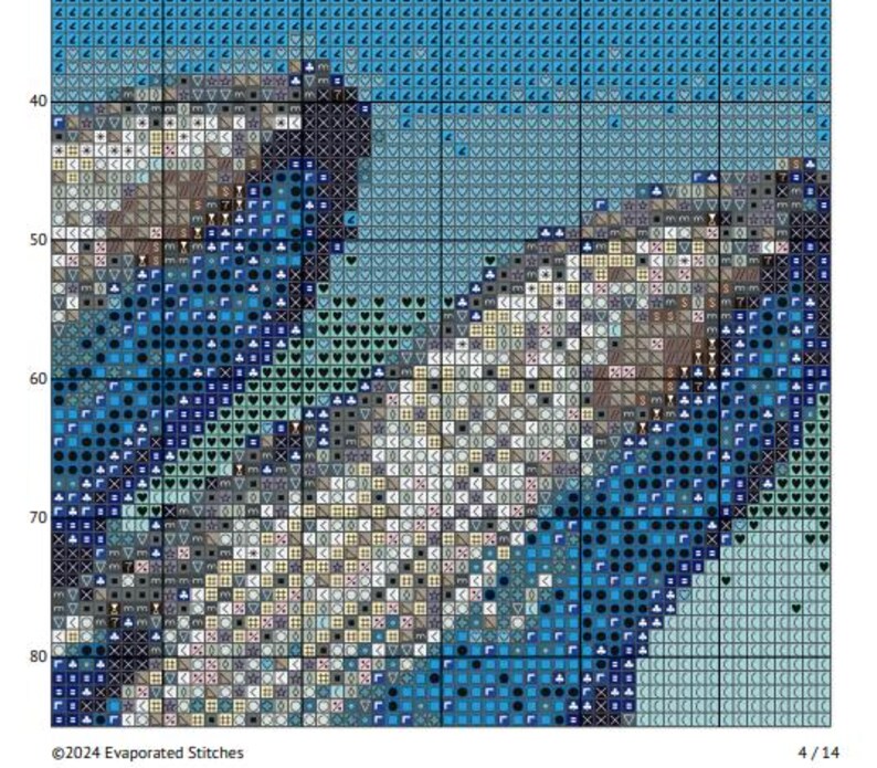 Humpback Whales - Breaching Cross Stitch Pattern - Design Size: 200 X ...