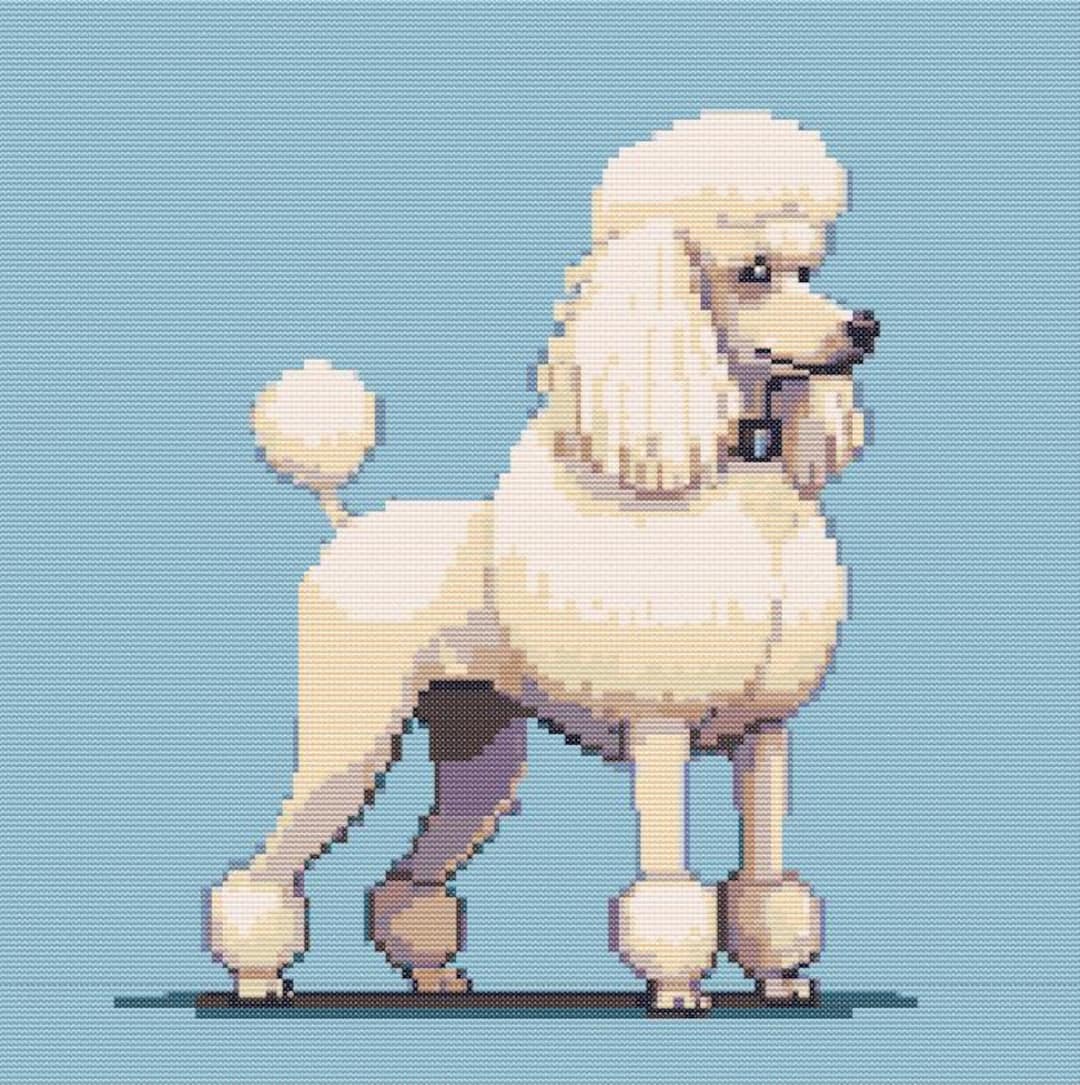 Poodle Cross Stitch Pattern - Design Size: 200 X 200 Stitches - Etsy