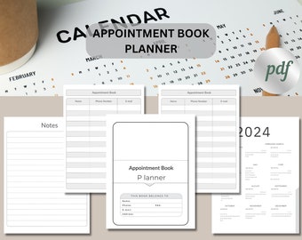 Week-at-a-glance Appointment Book Printable Instant Download - Etsy