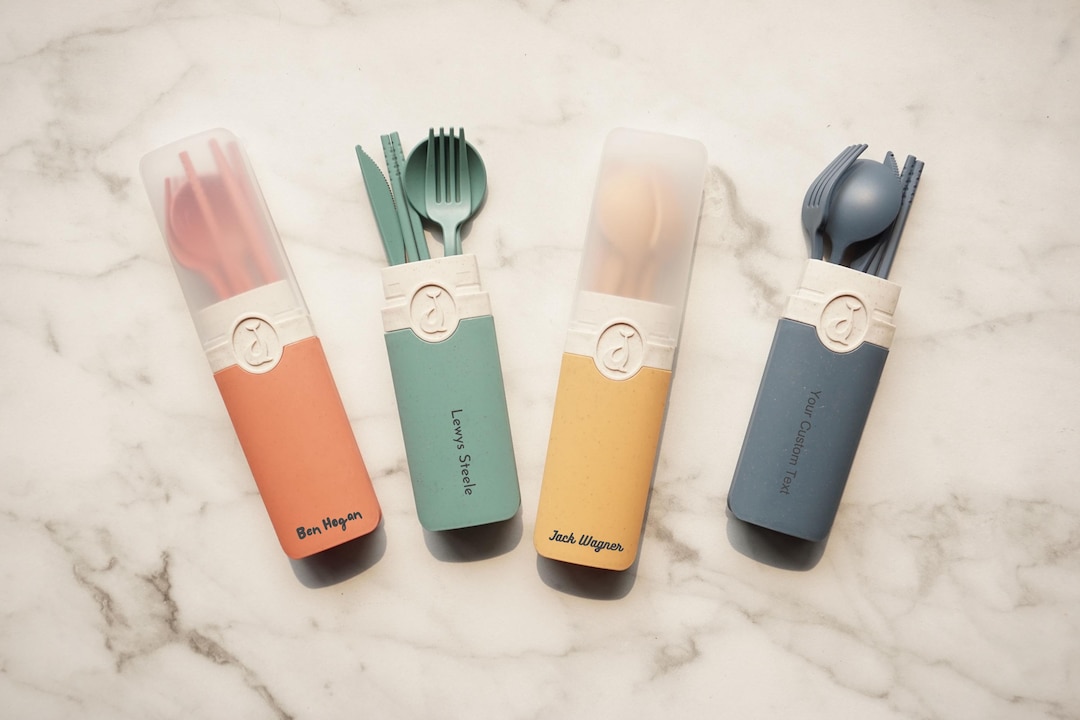 Custom Cutlery Set: Personalized Travel Companion, Her Perfect Gift for ...