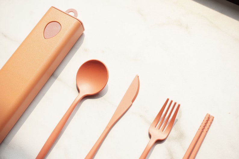 Custom Cutlery Travel Set for Her, Ideal for School and Office ...