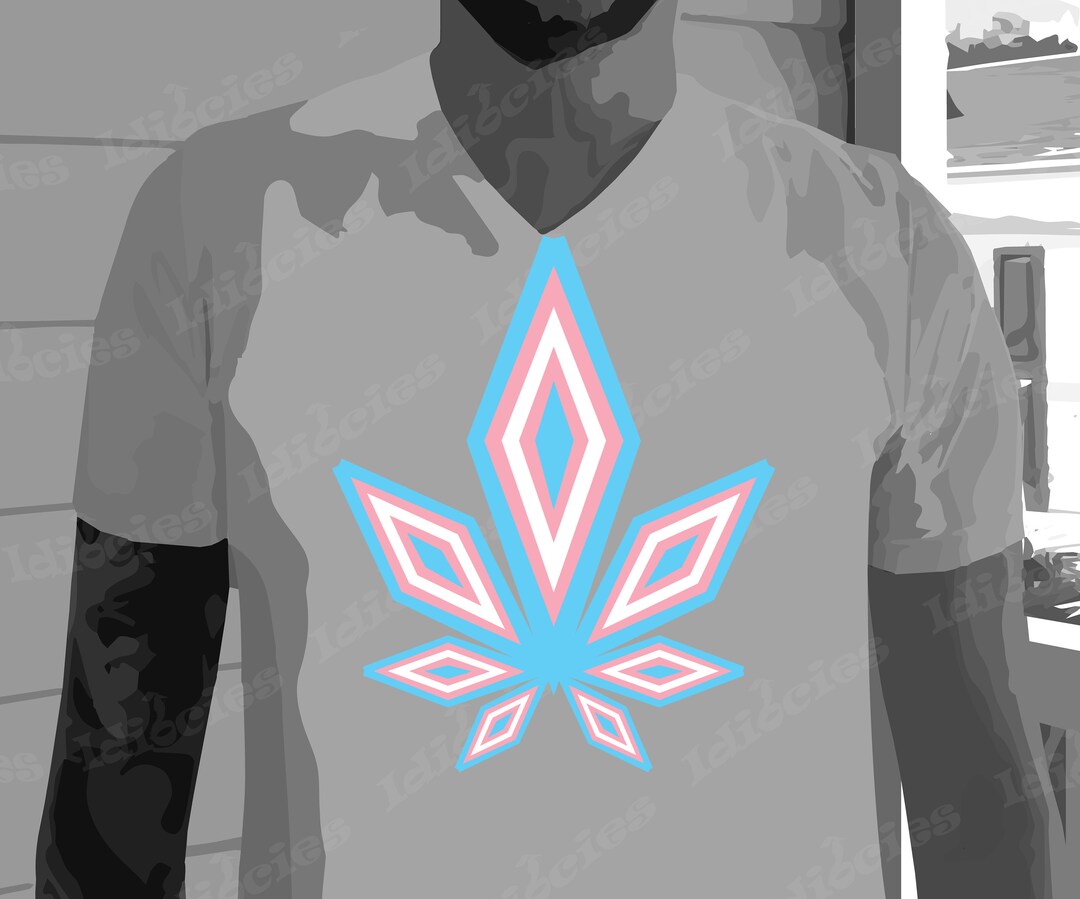 Transgender Pride Pot Leaf Svg, Cannabis Svg, Trans Pride Svg, Trans ...