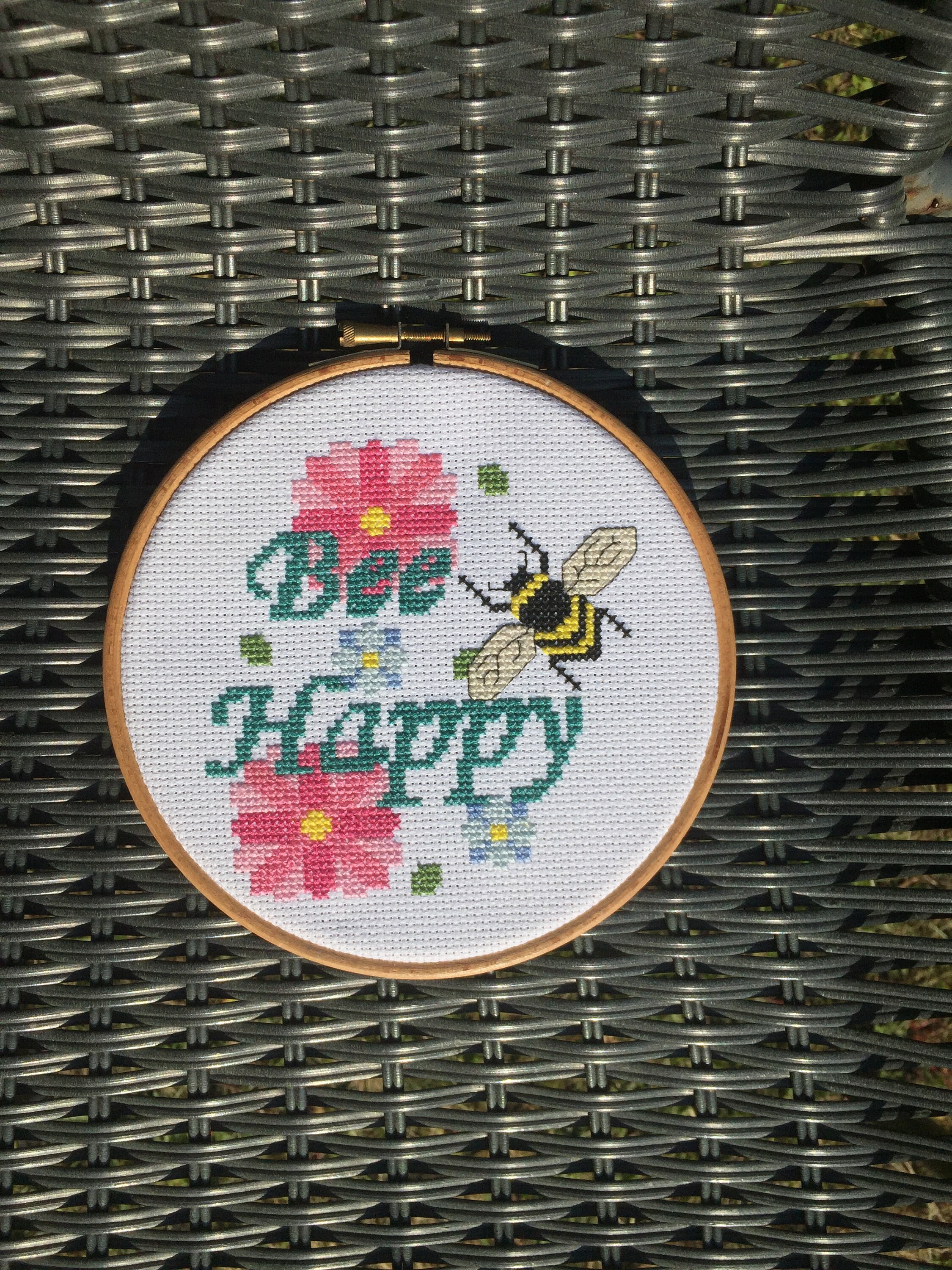 Bee Happy Cross Stitch Pattern PDF, Digital Download, Bee Cross Stitch ...