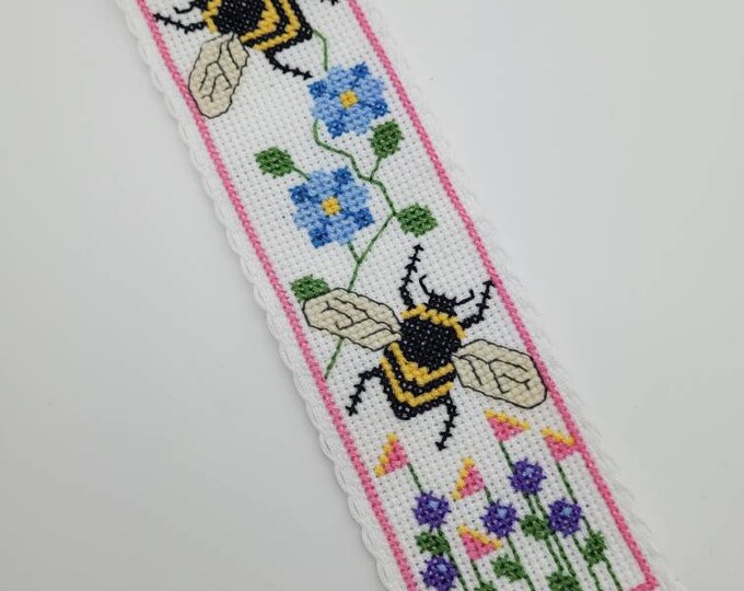 Busy Bees Bookmark Cross Stitch PDF, Downloadable Cross Stitch Pattern ...