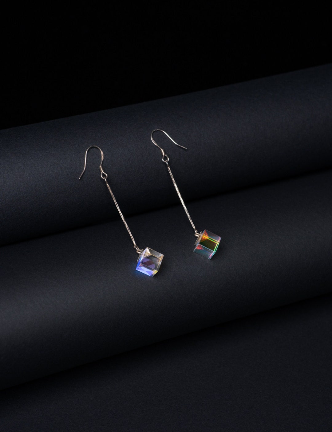 Prism Earrings Made With Real Optical Prism/science Earrings/gift for ...