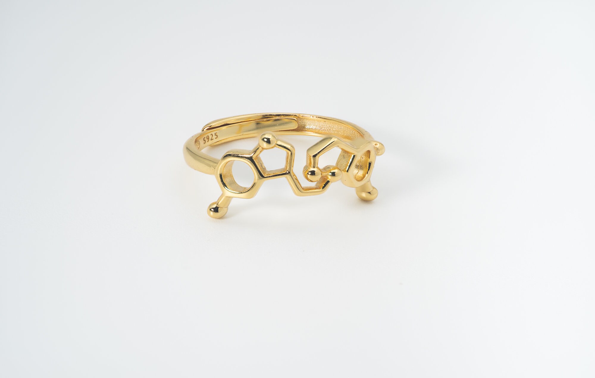 Serotonin and Dopamine Ring/science Ring/science Jewelry/happy Ring ...