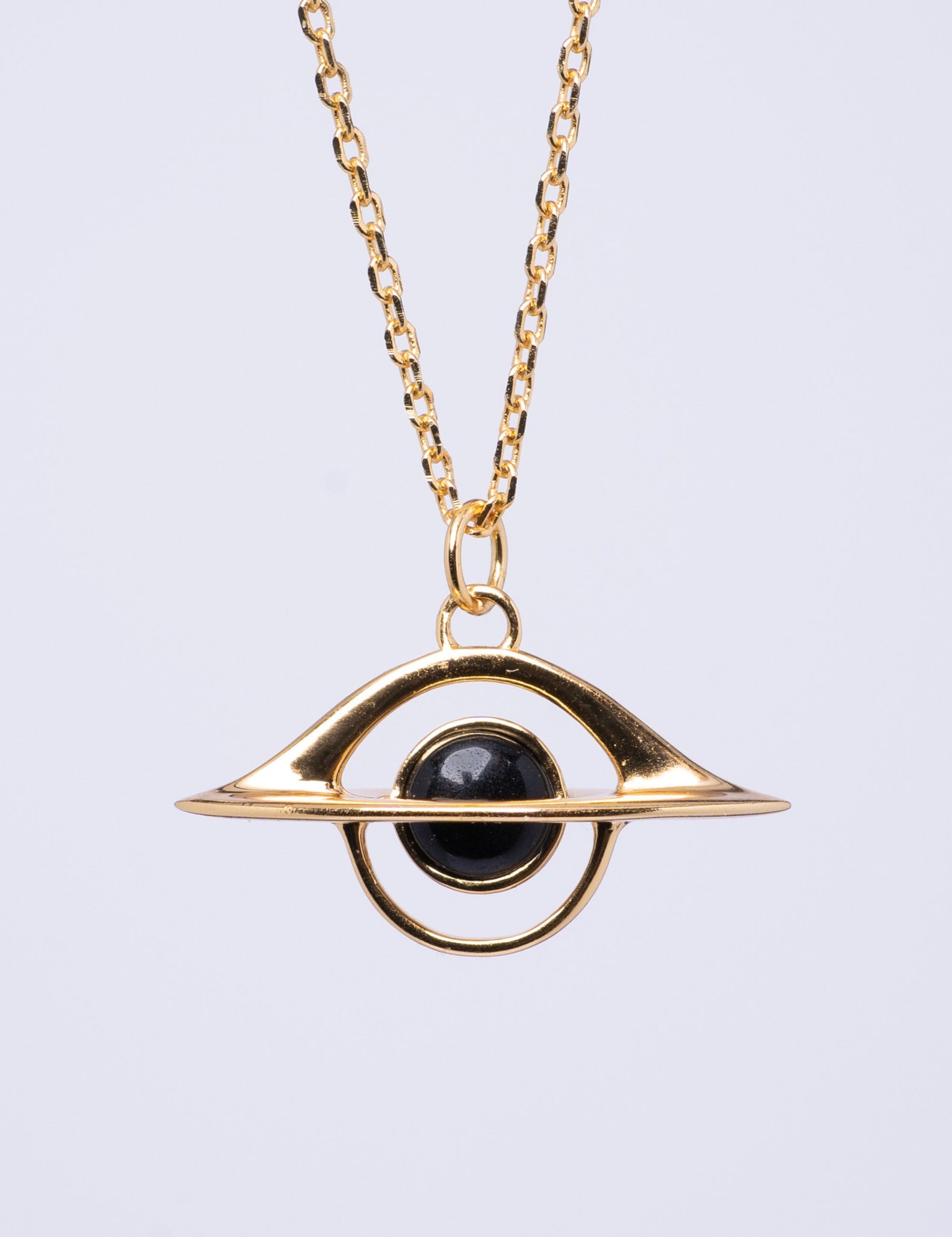 18K Gold-plated Black Hole Necklace, Astronomy Geek Gift - Etsy UK