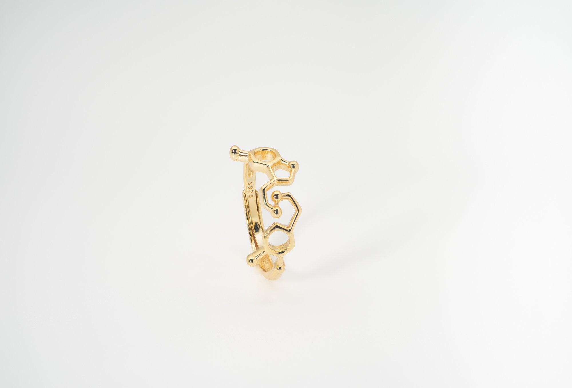 Serotonin and Dopamine Ring/science Ring/science Jewelry/happy Ring ...