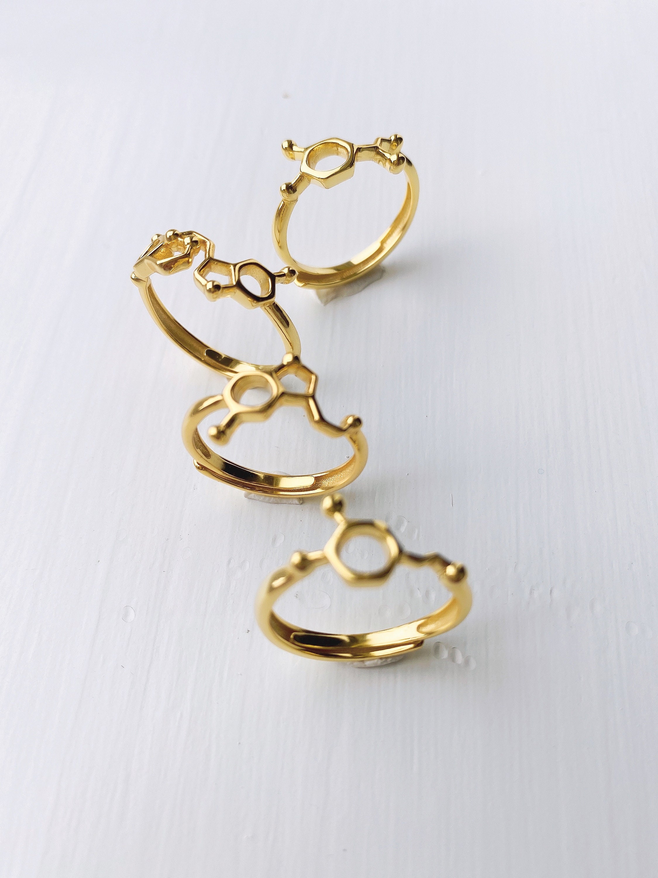 Serotonin and Dopamine Ring/science Ring/science Jewelry/happy Ring ...