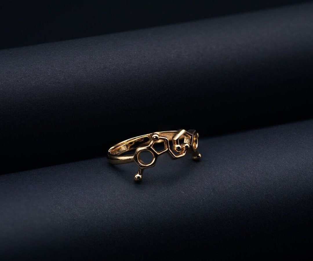Serotonin and Dopamine Ring/science Ring/science Jewelry/happy Ring ...