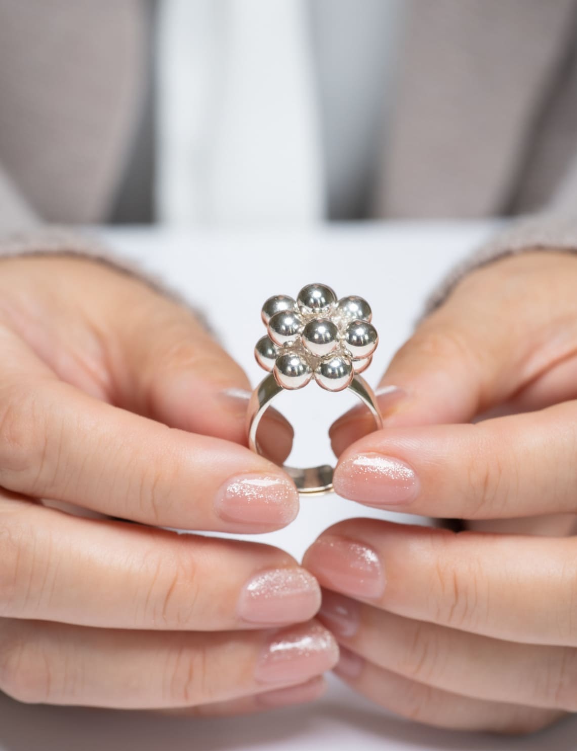 Silver Nucleus Ring/chemistry Ring/science Gift/ Chemistry - Etsy